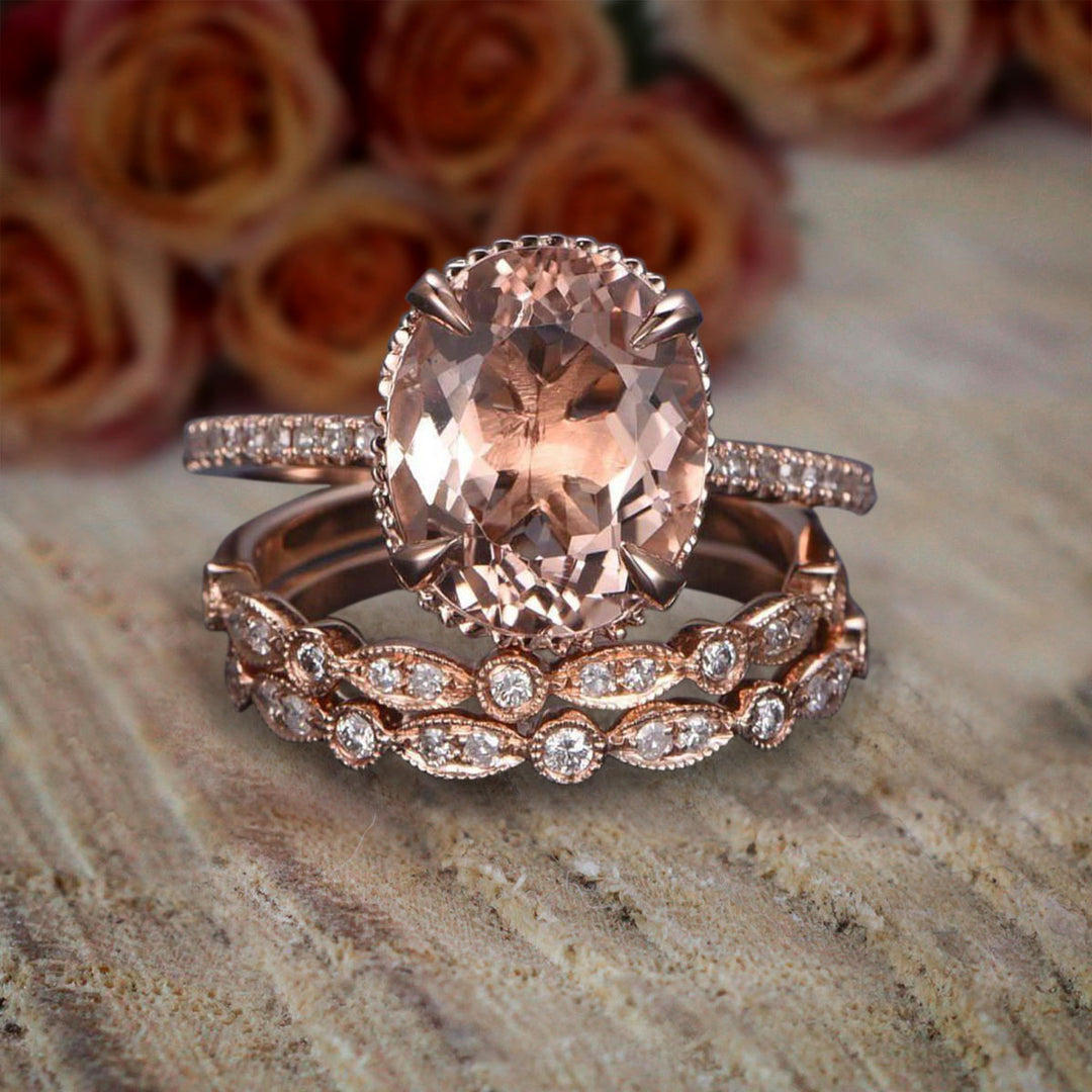 2 carat rose gold oval engagement ring store